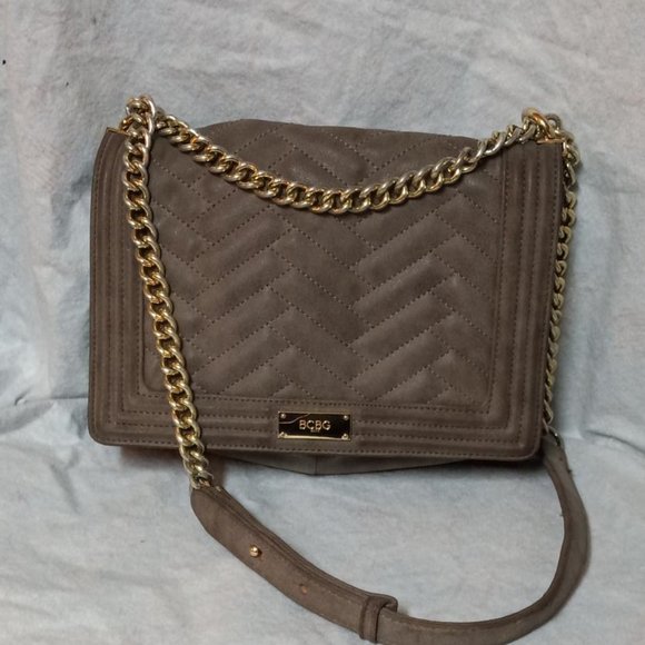 BCBG | Bags | Purse Womans Bcbg Quilter Beige Suedecrossbodyshoulder ...